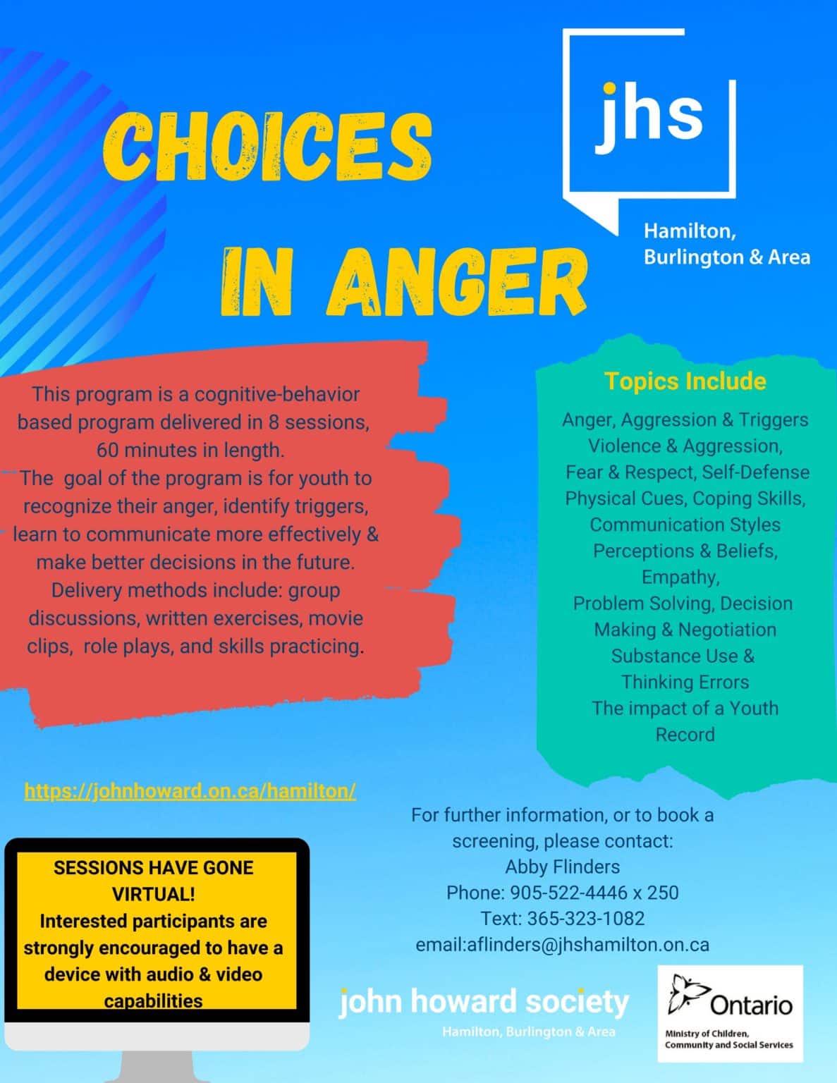 CHOICES in ANGER - John Howard Society of Hamilton, Burlington & Area