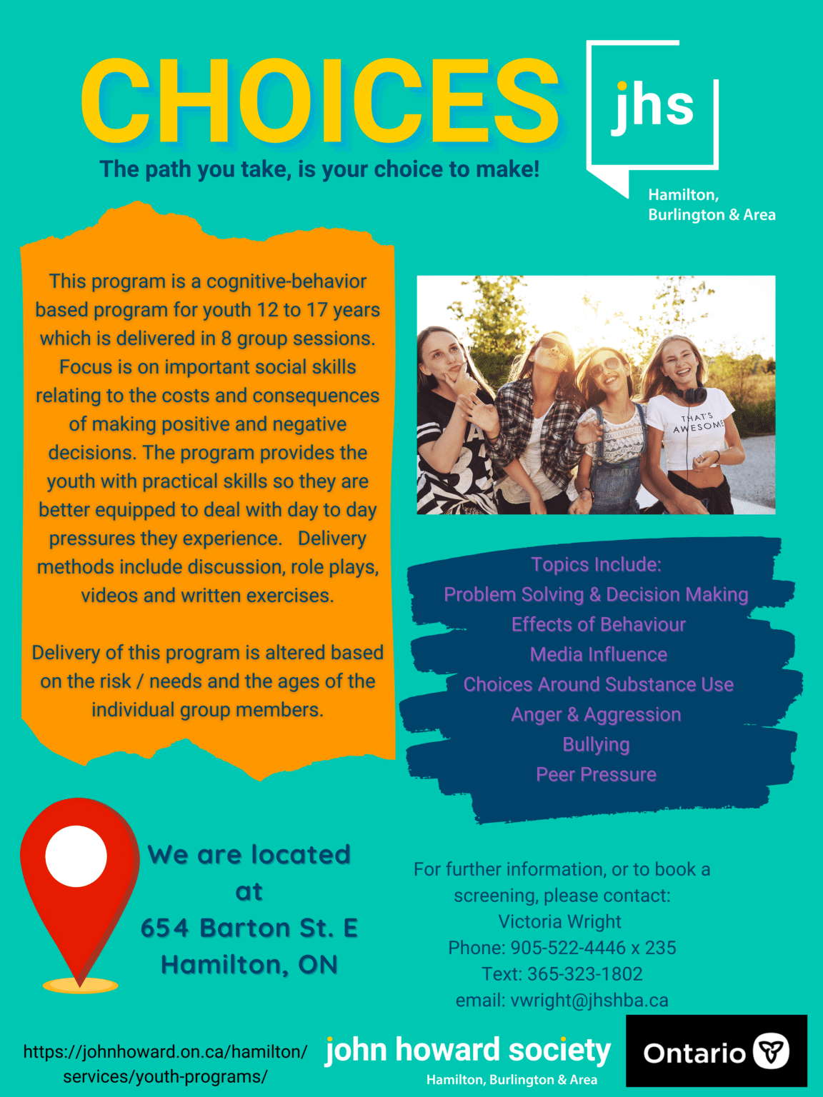 Youth Programs - John Howard Society of Hamilton, Burlington & Area